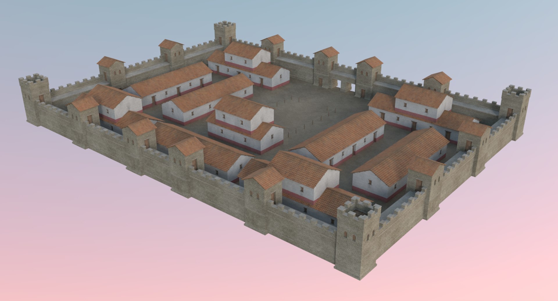 3D Roman Fort 1 - TurboSquid 1187452