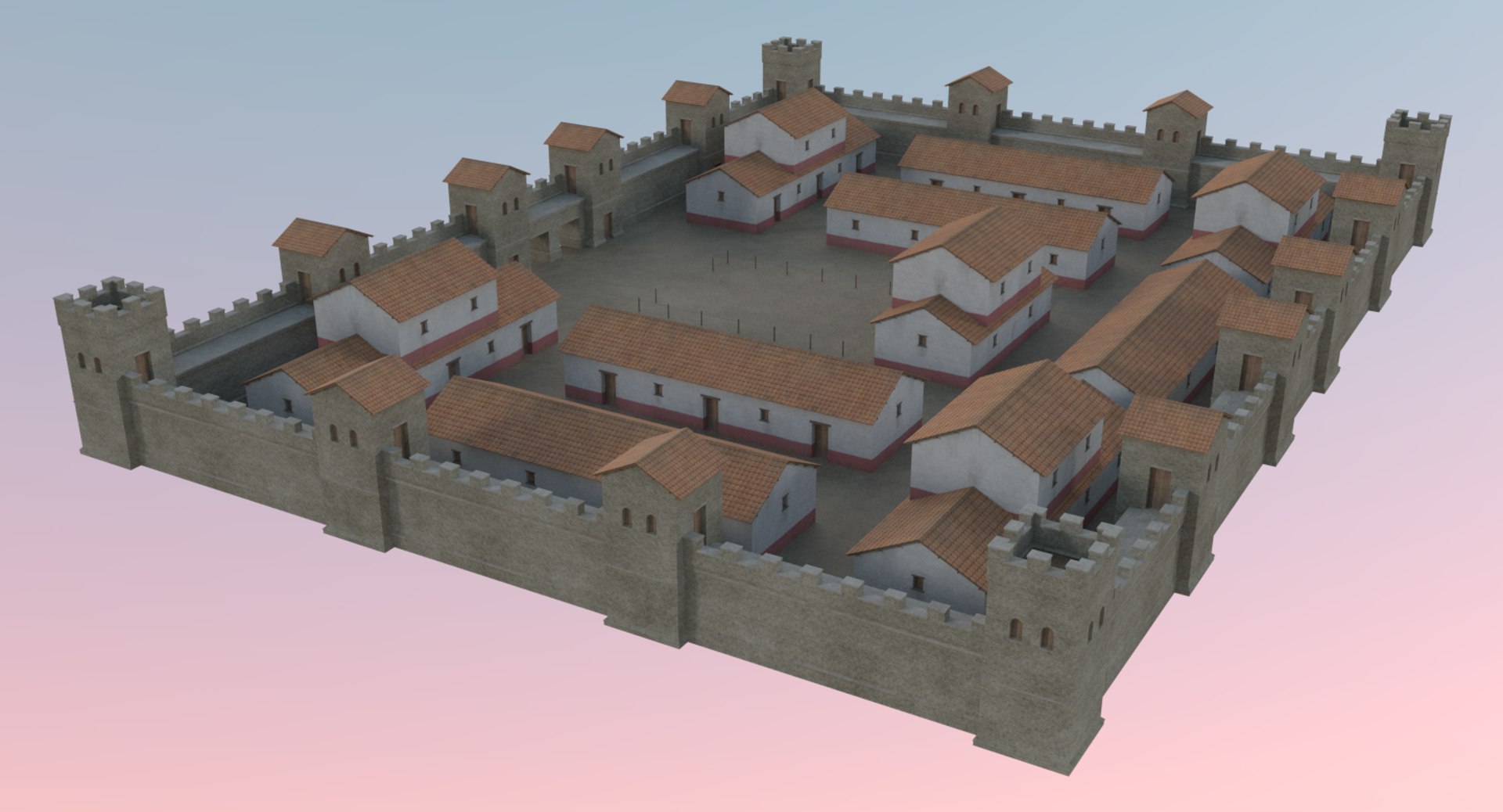 3D Roman Fort 1 - TurboSquid 1187452