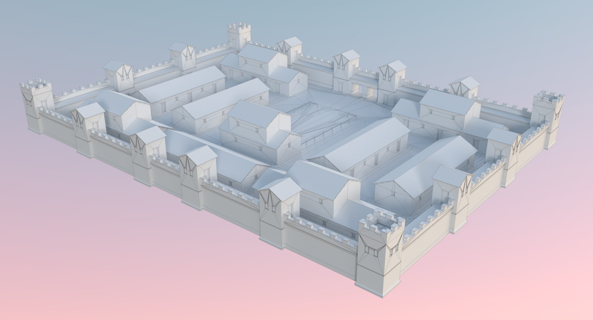 3D roman fort 1 - TurboSquid 1187452