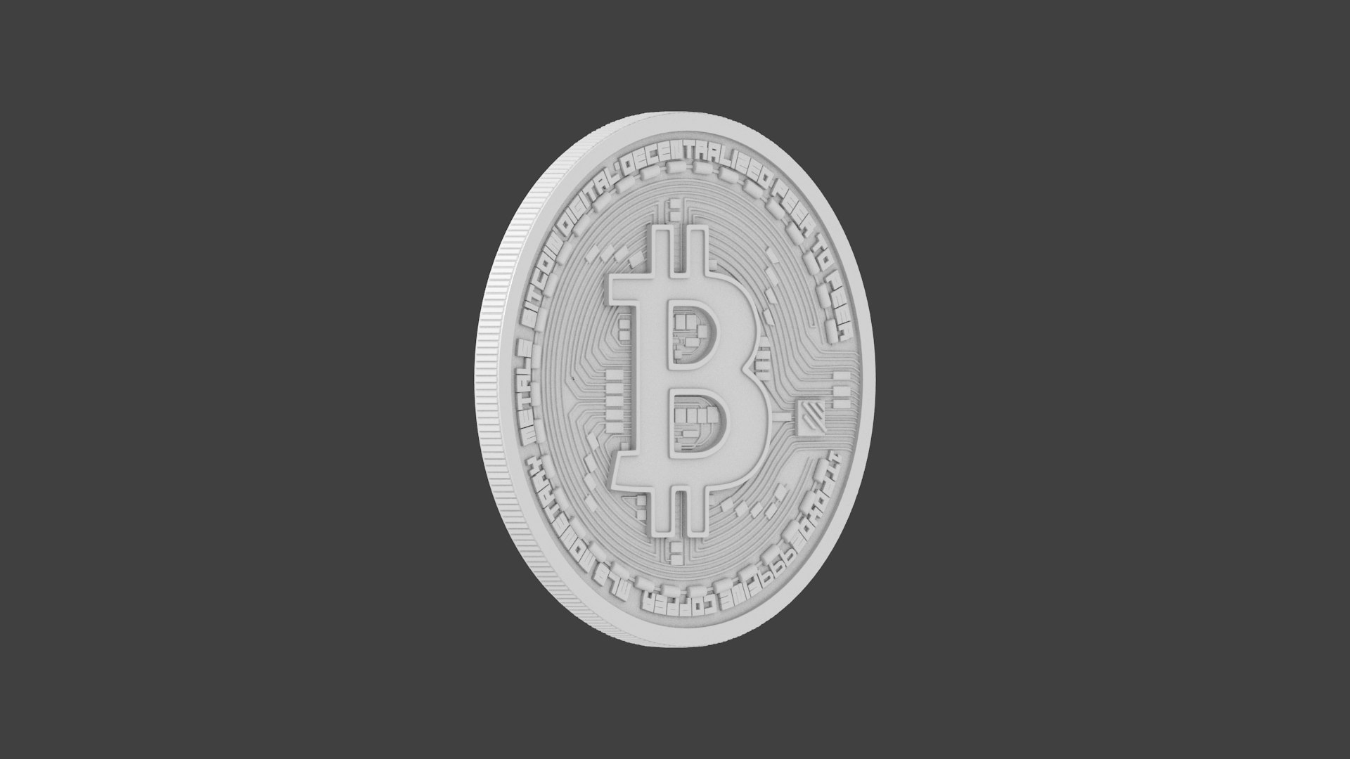 Editable3D Printable Bitcoin Model 3D - TurboSquid 1983635
