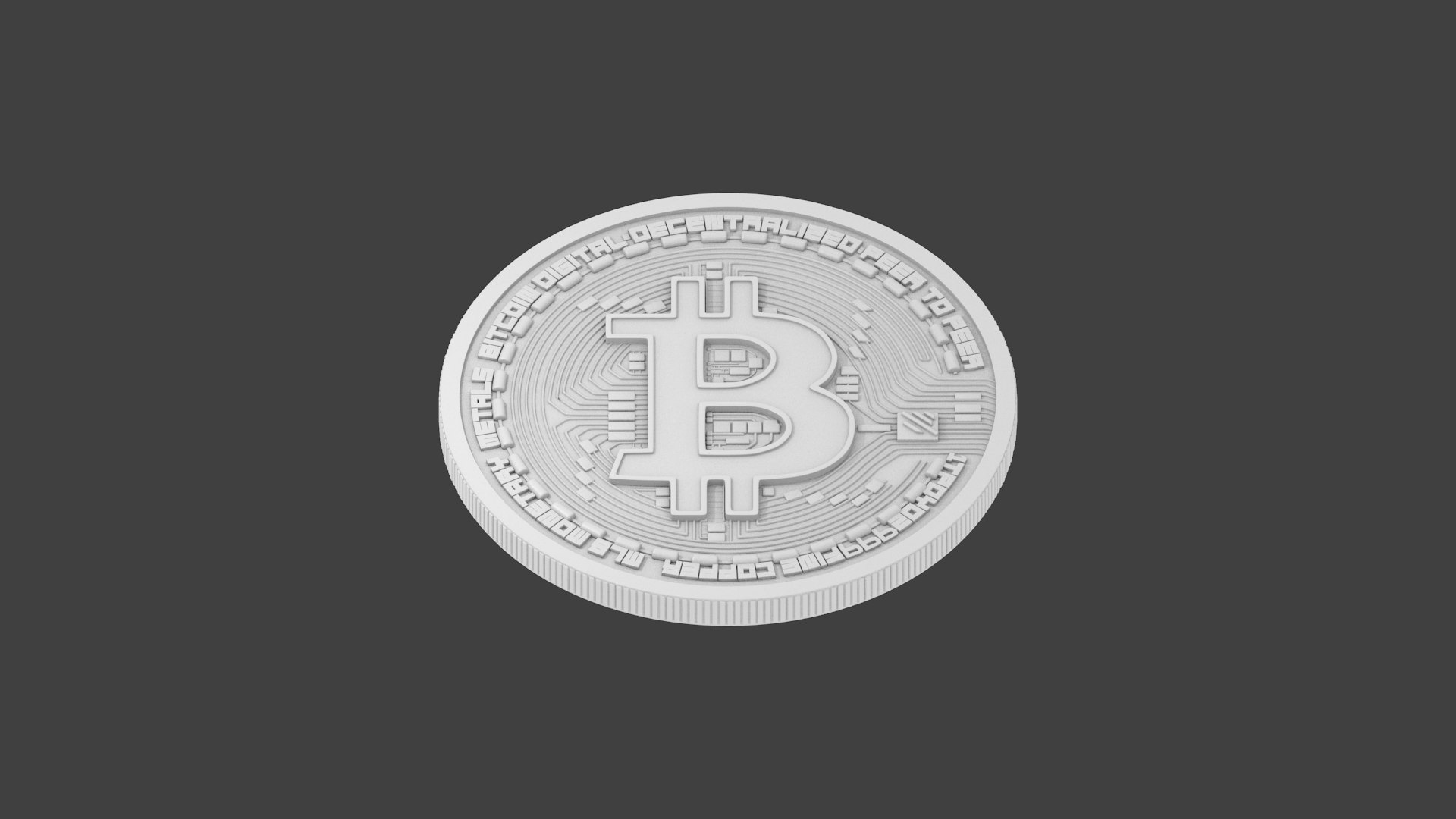 Editable3D Printable Bitcoin Model 3D - TurboSquid 1983635
