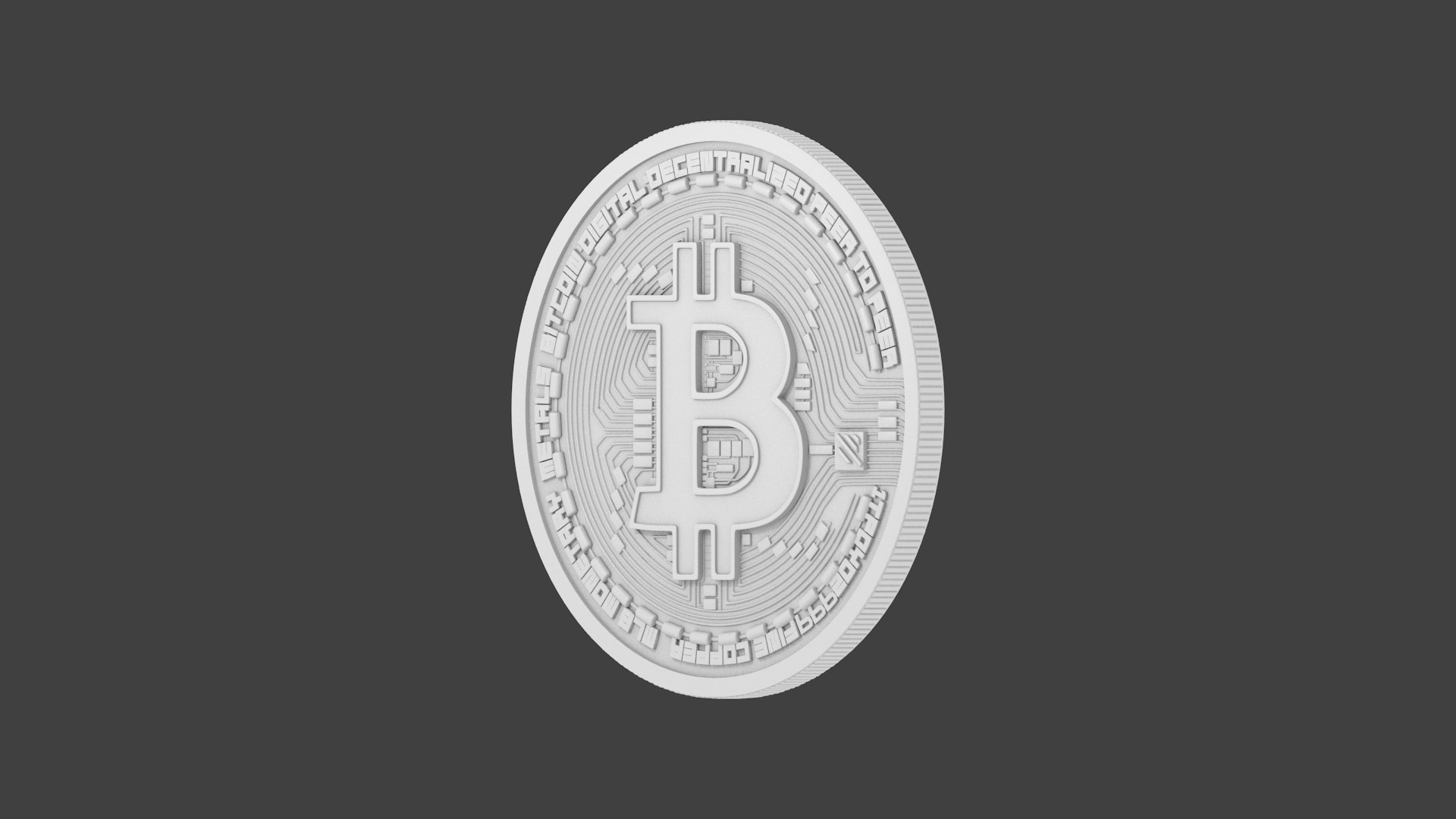 Editable3D Printable Bitcoin Model 3D - TurboSquid 1983635