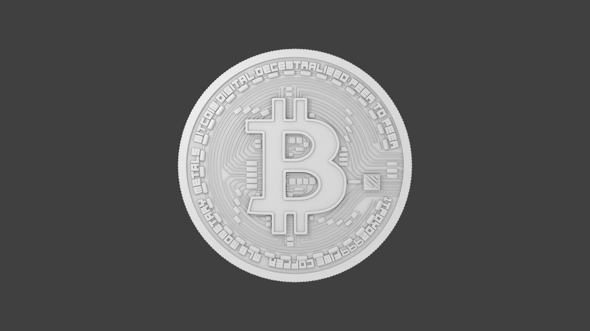 Editable3D Printable Bitcoin Model 3D - TurboSquid 1983635