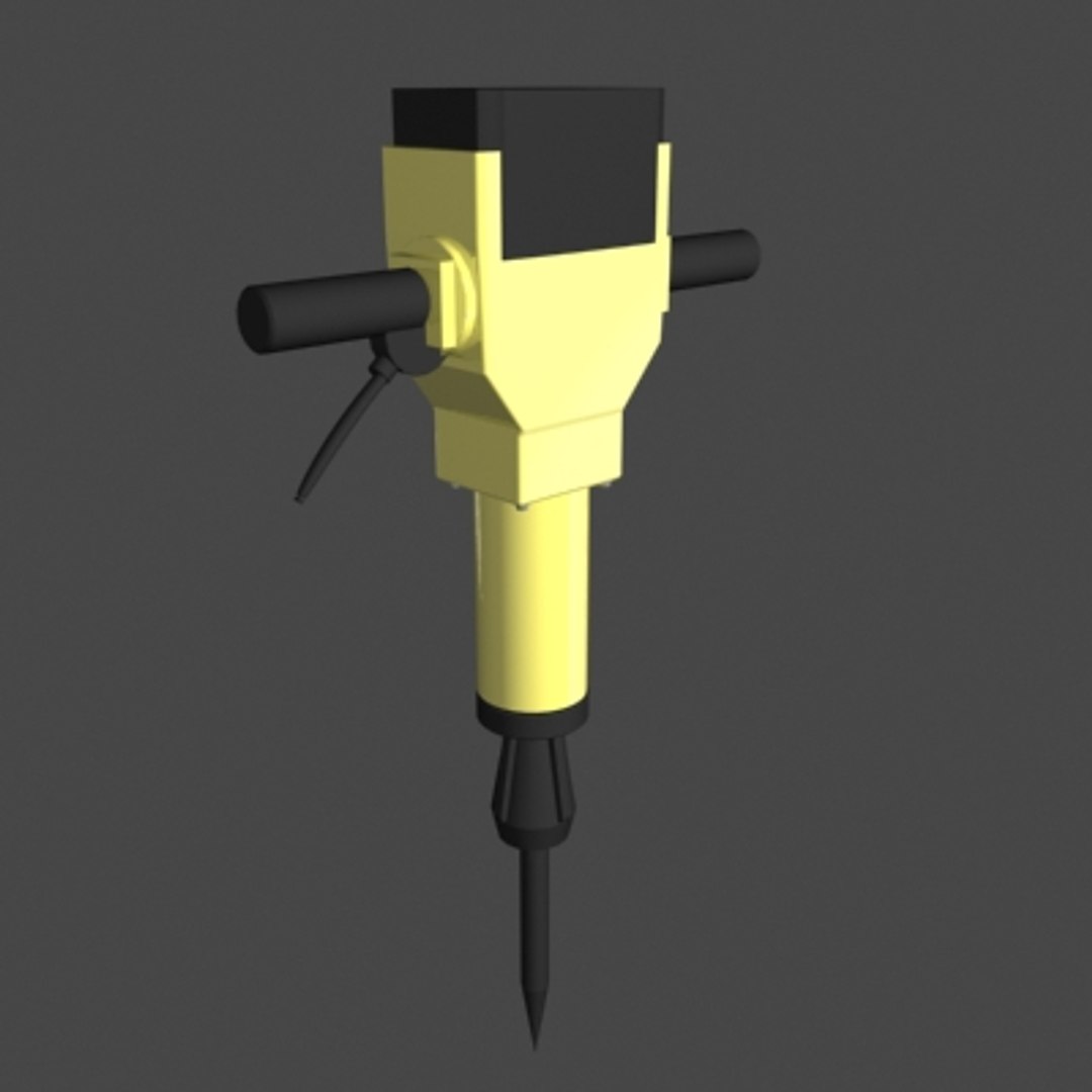 3d Jack Hammer Jackhammer Model