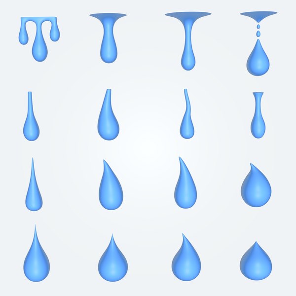 Water drops 3D model - TurboSquid 1334854