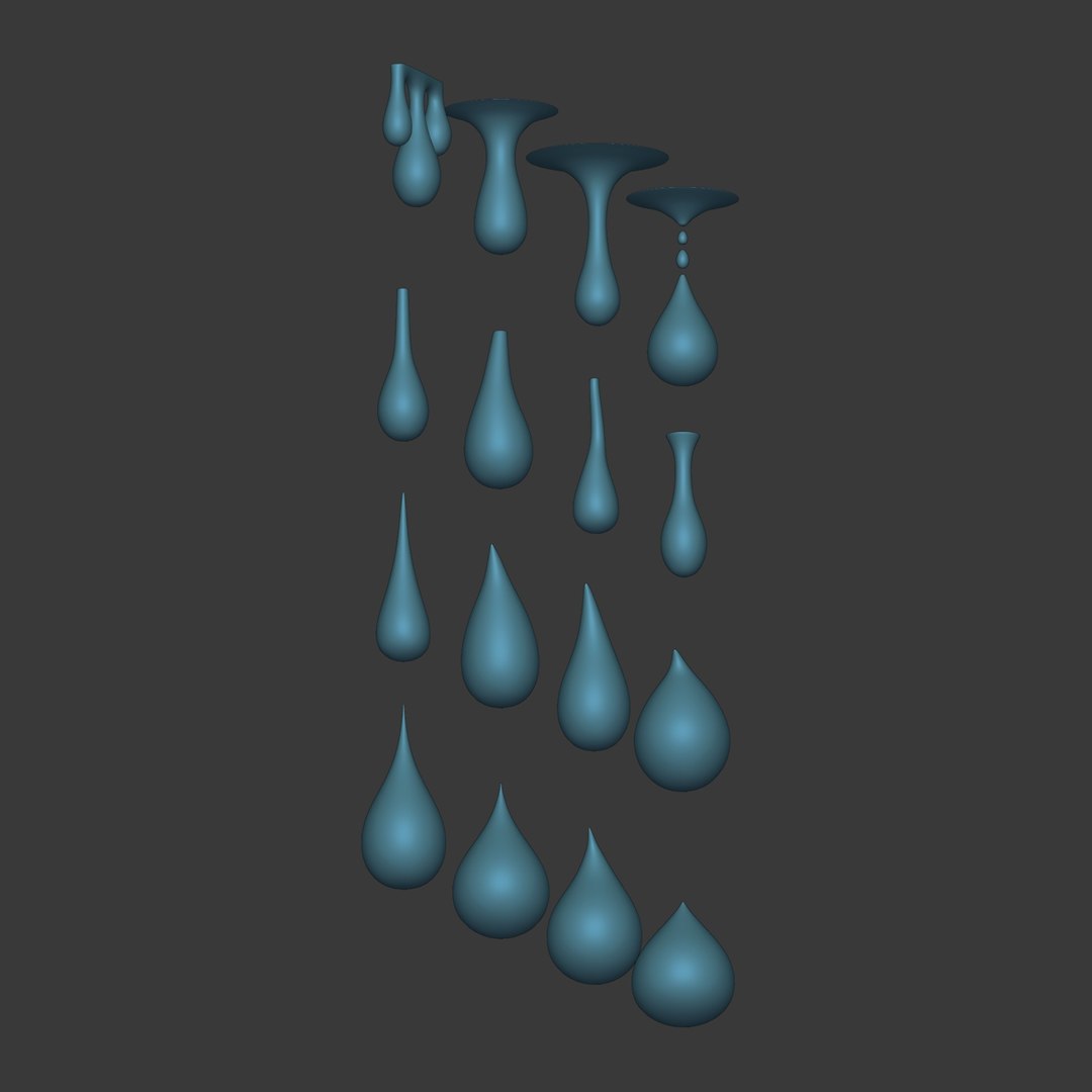 Drops Splashes And Paint Pack 3D Model - TurboSquid 1728009