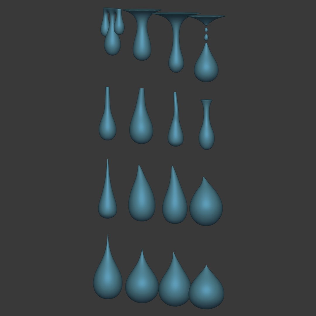 Drops Splashes And Paint Pack 3D Model - TurboSquid 1728009