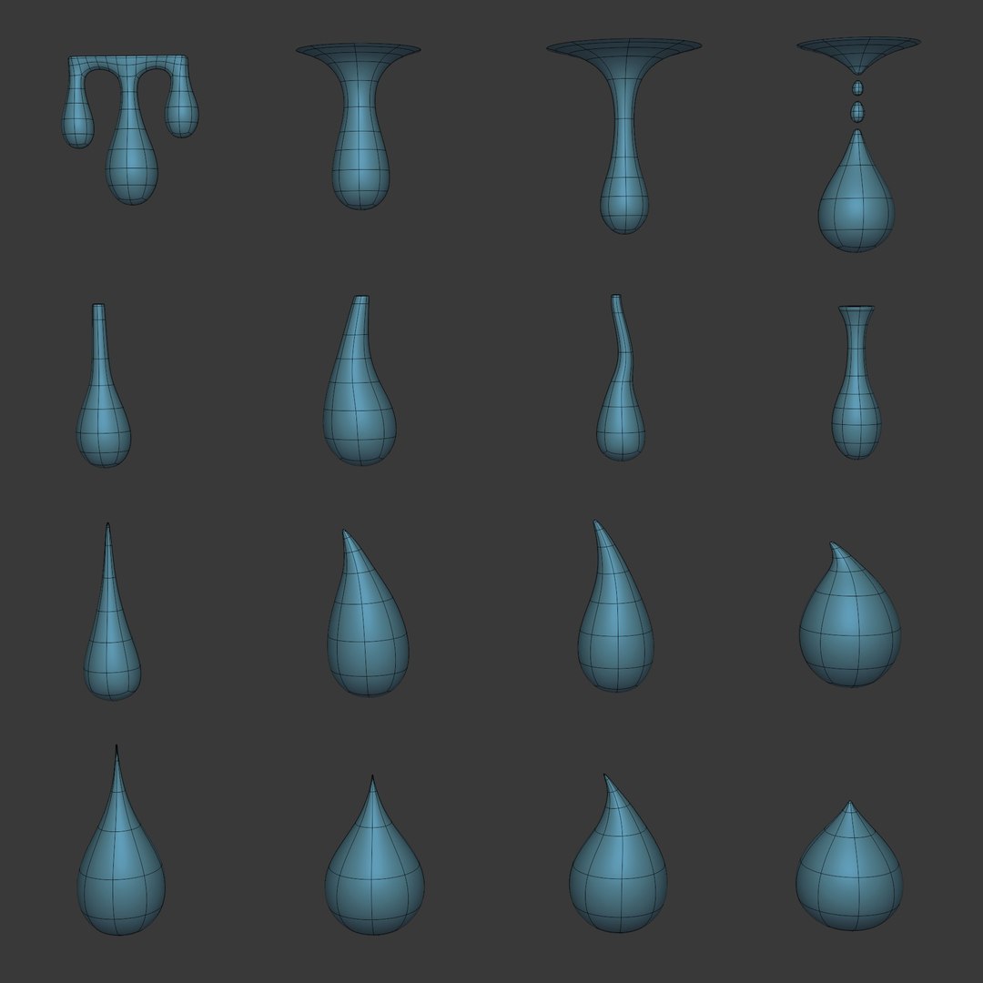 Drops Splashes And Paint Pack 3D Model - TurboSquid 1728009