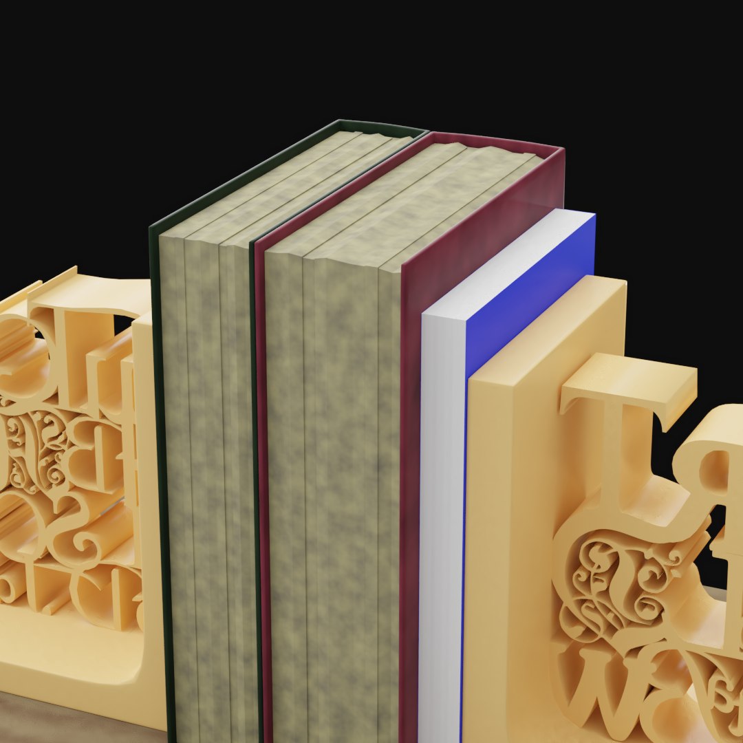 3D Bookend Book Model - TurboSquid 1282093