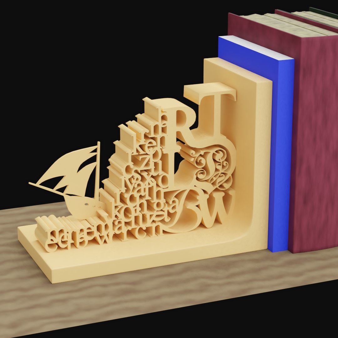 3D Bookend Book Model - TurboSquid 1282093