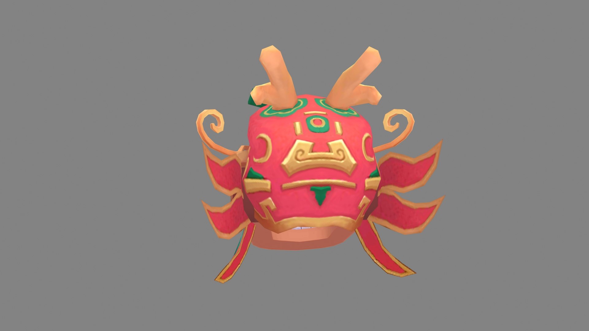 Cartoon Dragon Dance Head Set- Loong 3D Model - TurboSquid 2107528