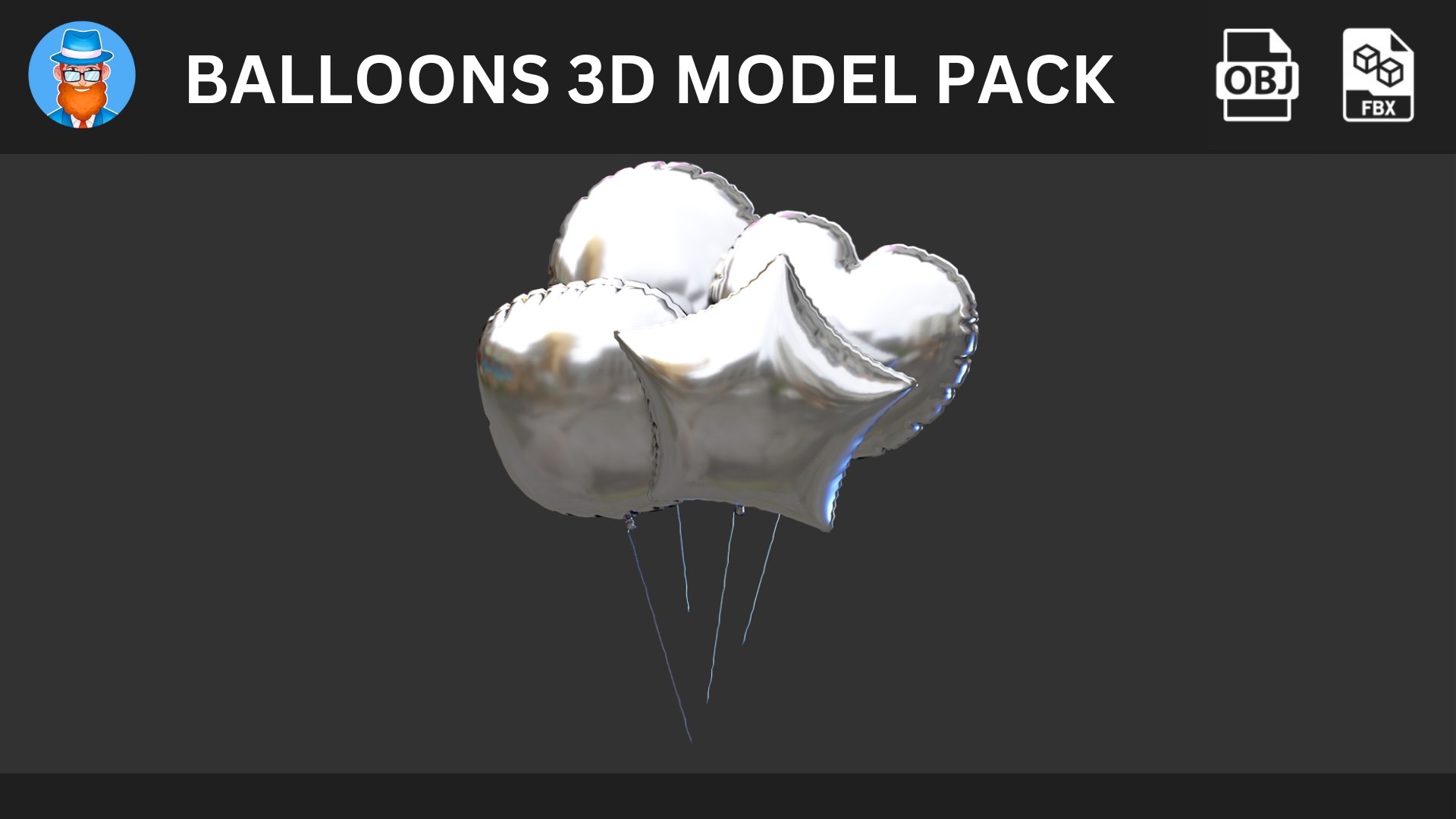Balloons 3D Model Pack 3D Model - TurboSquid 2396760