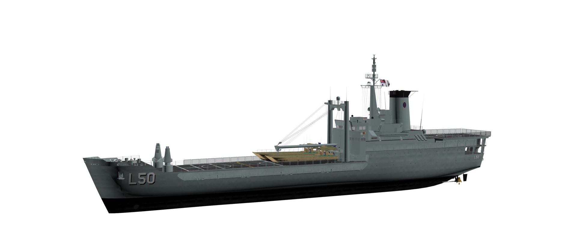 Round Table Class LSH - HMAS Tobruk Model - TurboSquid 2039776