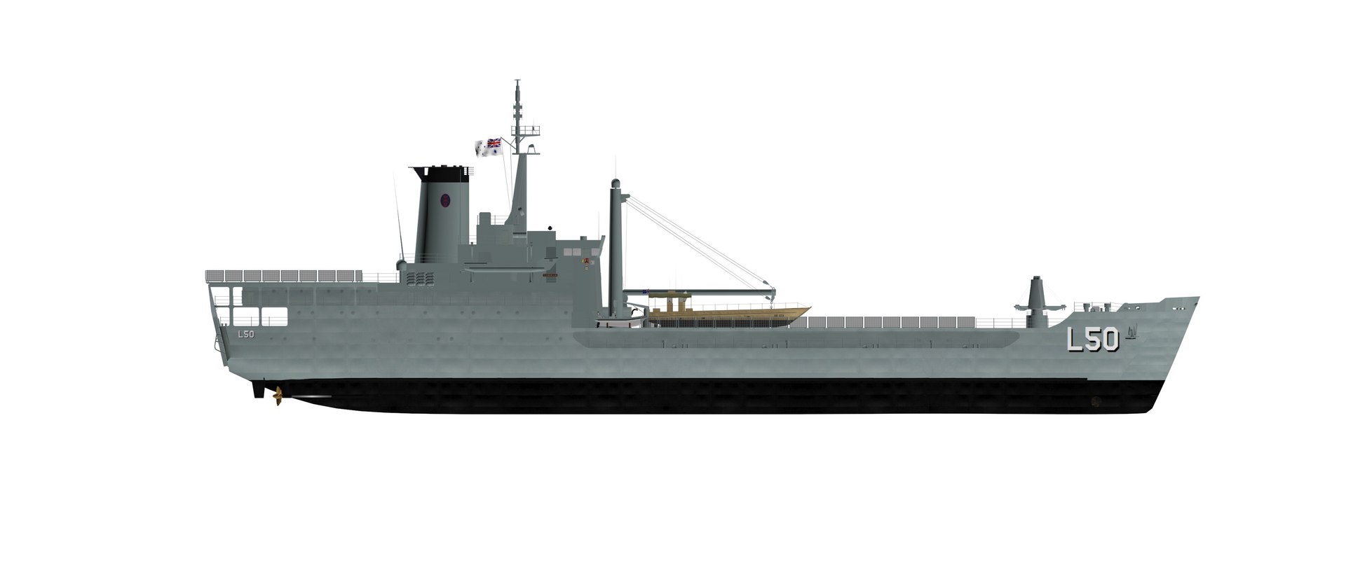 Round Table Class LSH - HMAS Tobruk Model - TurboSquid 2039776