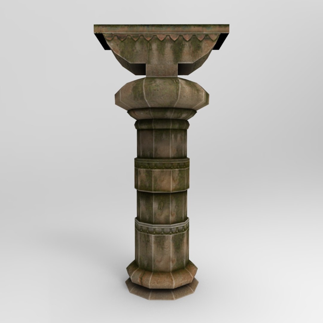 3d Stone Pillar 5 Model