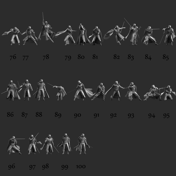 Sci-Fi Swordsman Figure Set 04 3D 모델 - TurboSquid 1944128