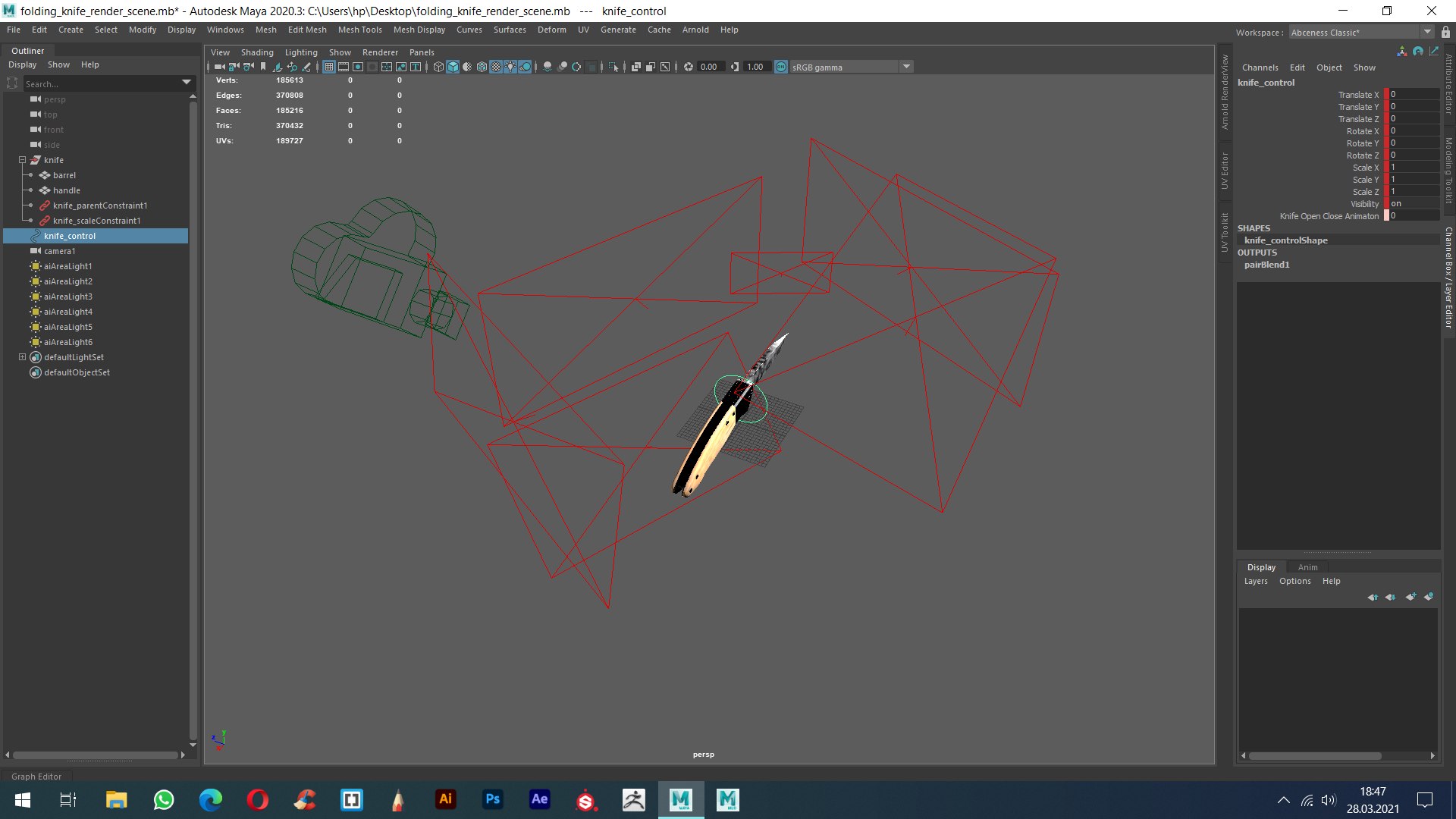 Knife Animation 3D - TurboSquid 1711879