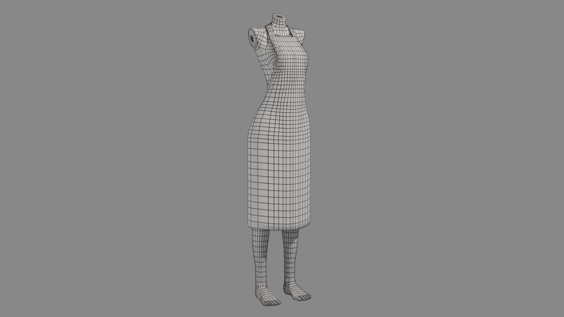 3D Apron Black - TurboSquid 1933506