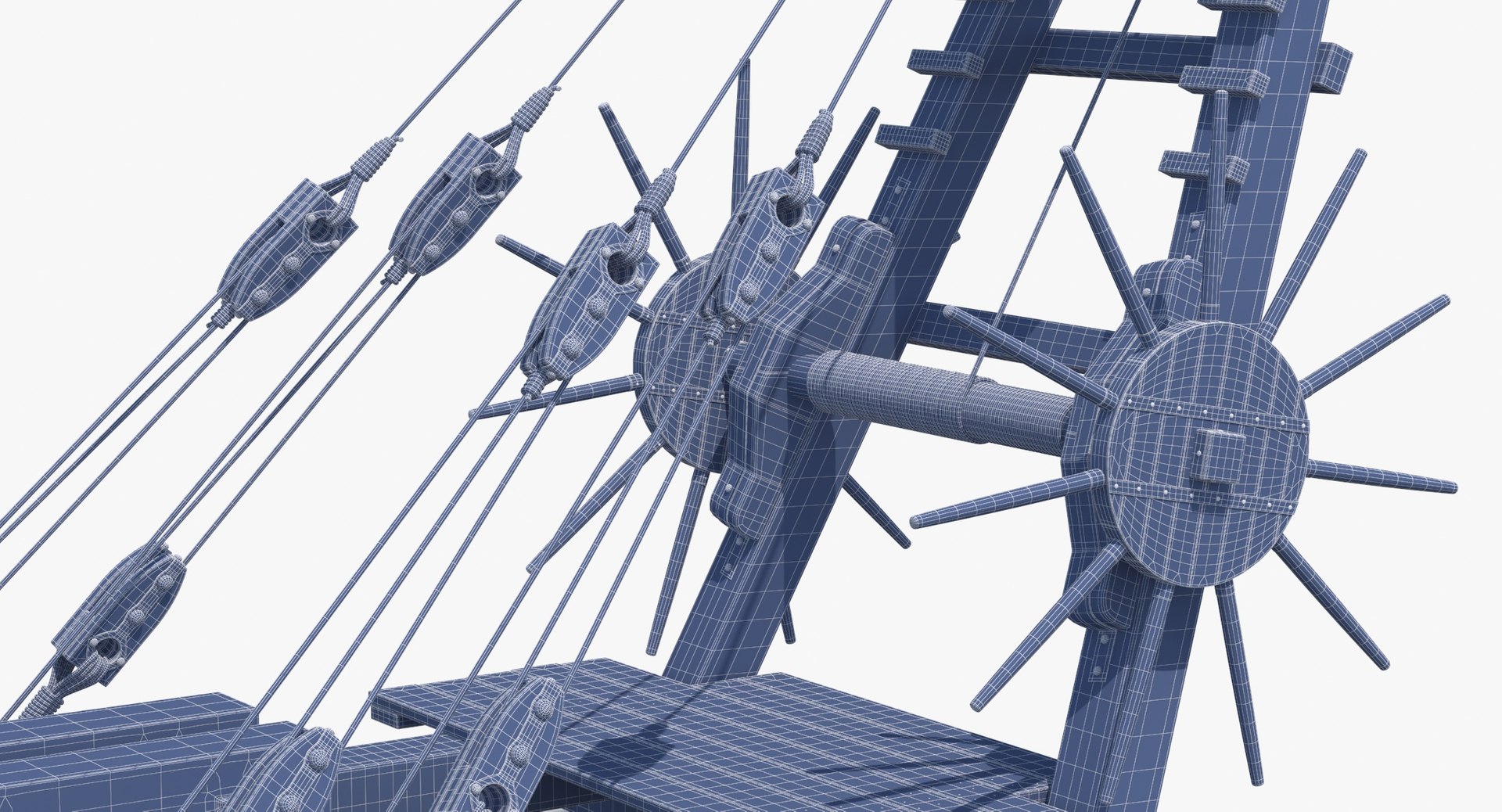 3D Roman Wooden Crane - TurboSquid 2163698