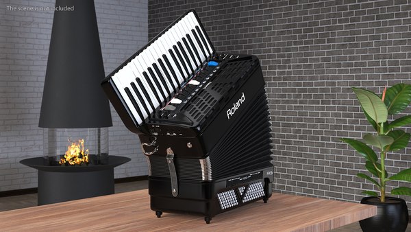 modelo 3d Acordeón Digital Roland FR3-X - TurboSquid 2065269