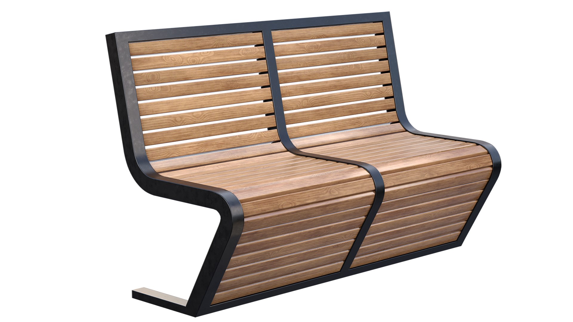 3D Set Of Benches With Recycling Bins Model - TurboSquid 1872088