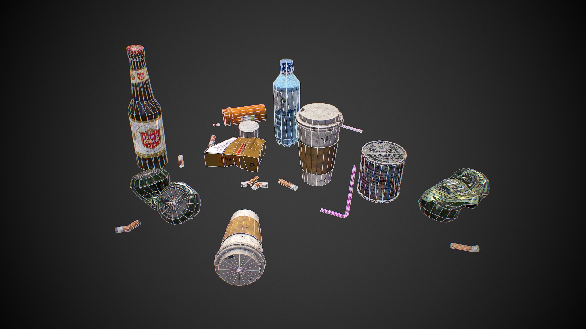 3D Urban Garbage Small Pack - TurboSquid 1549524