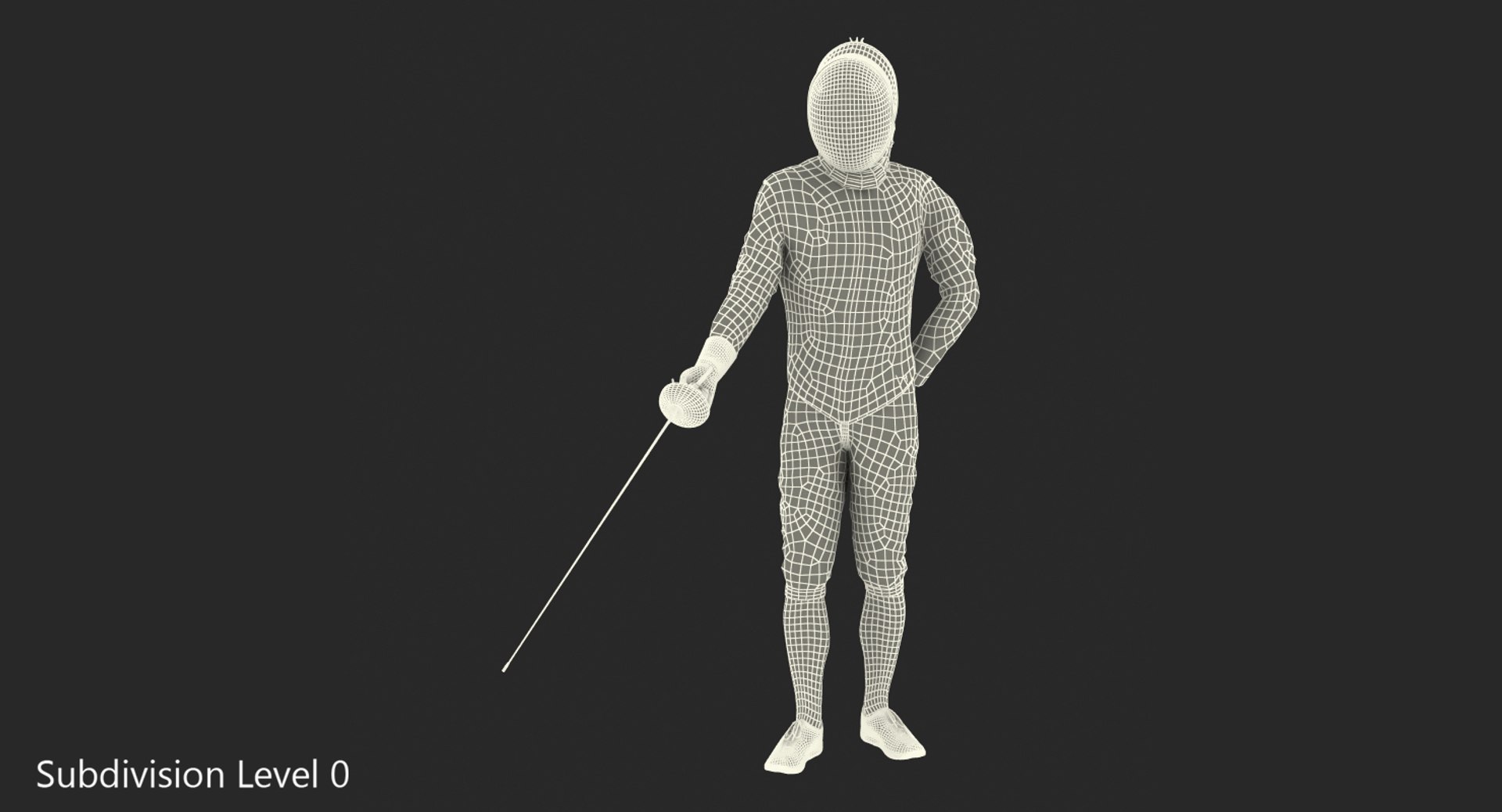 Olympic men fencer rigged 3D model - TurboSquid 1285553