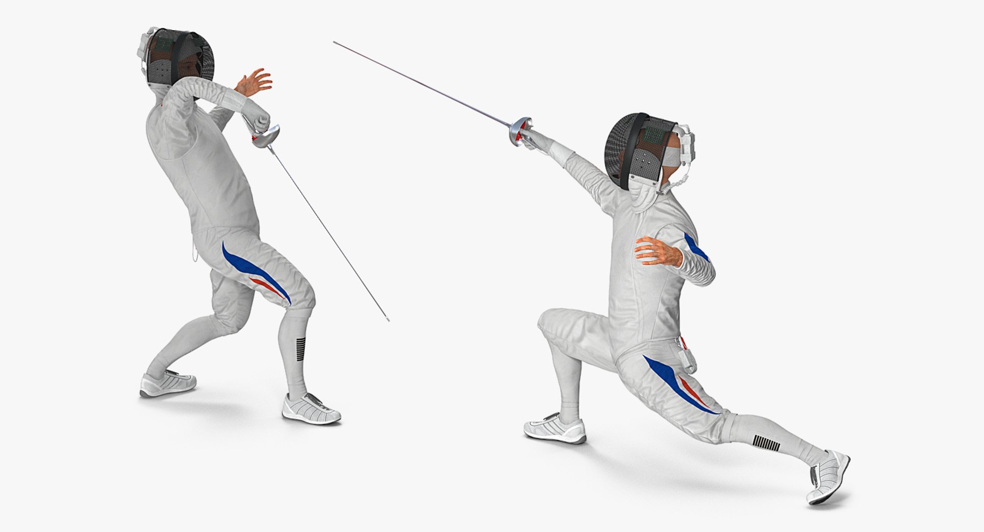 Olympic men fencer rigged 3D model - TurboSquid 1285553