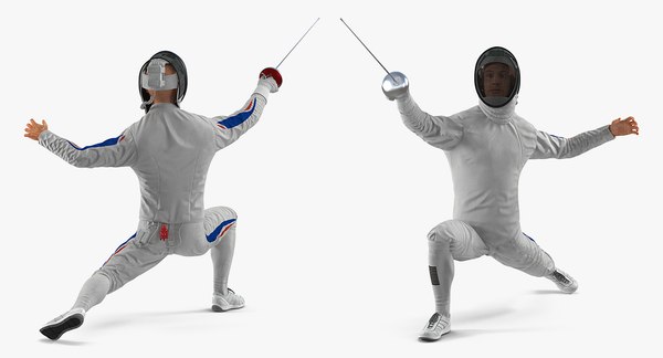 Olympic men fencer rigged 3D model - TurboSquid 1285553