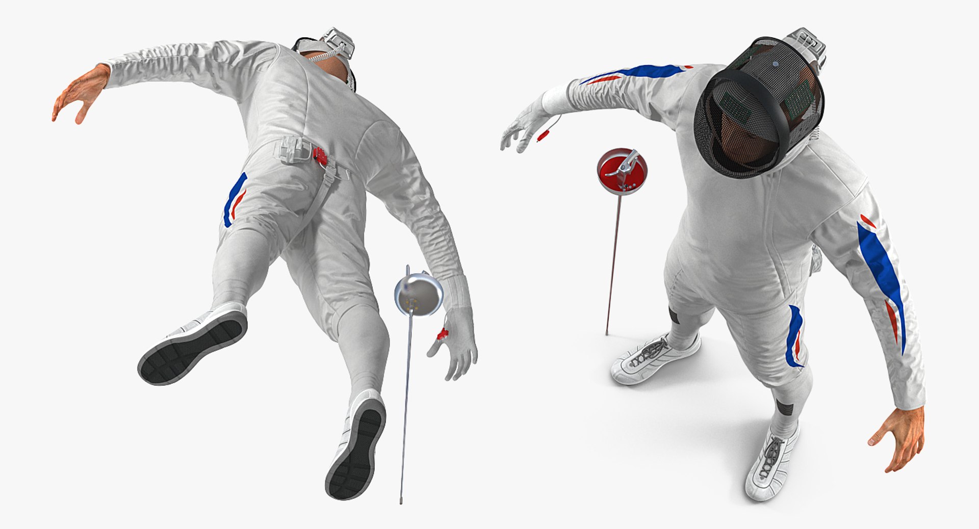 Olympic men fencer rigged 3D model - TurboSquid 1285553