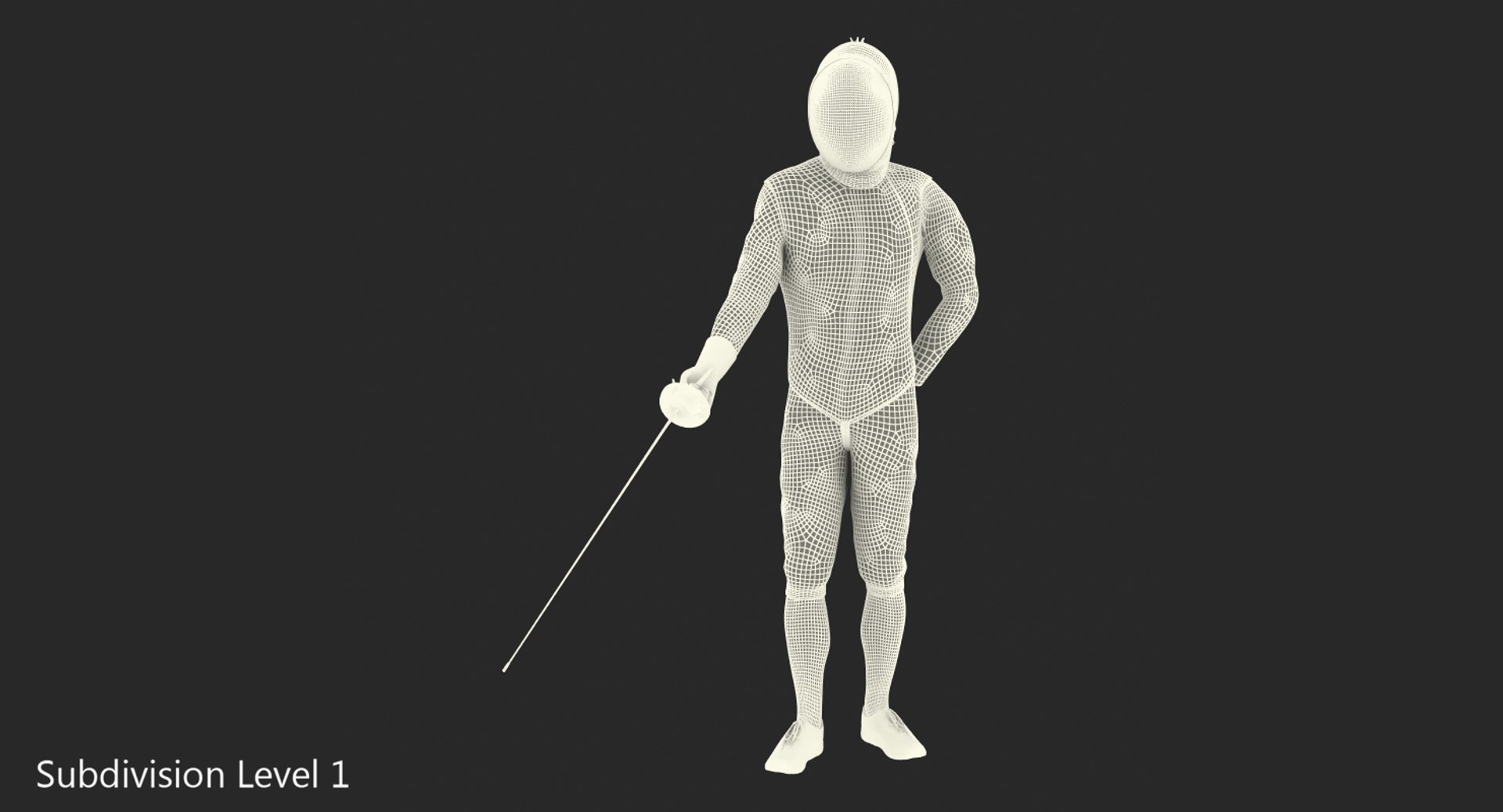 Olympic men fencer rigged 3D model - TurboSquid 1285553
