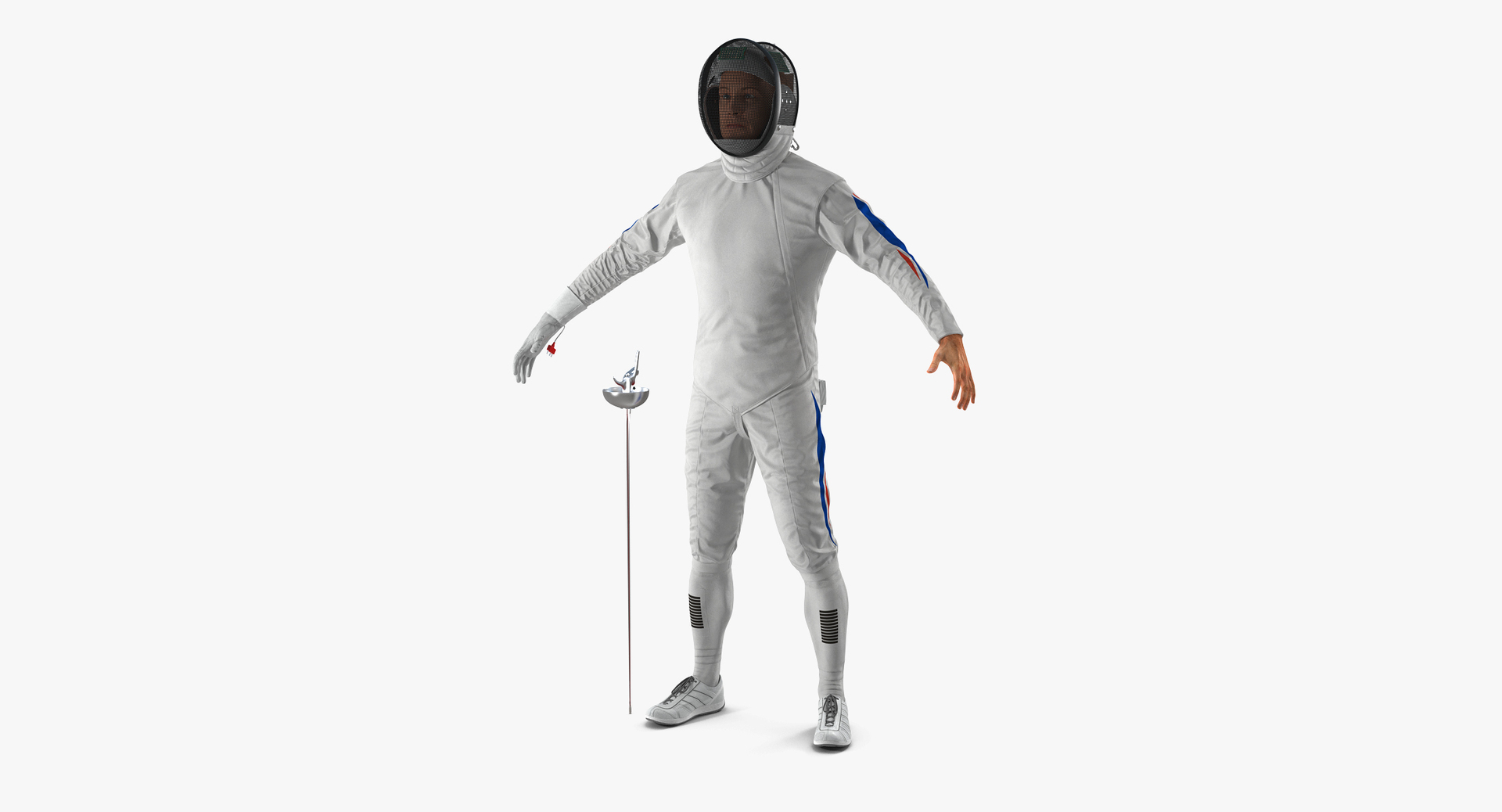 Olympic men fencer rigged 3D model - TurboSquid 1285553