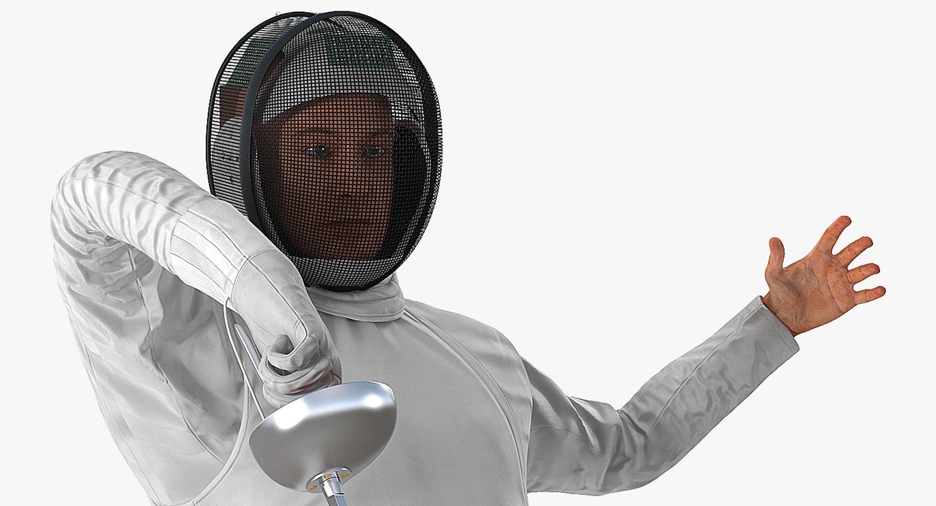 Olympic men fencer rigged 3D model - TurboSquid 1285553