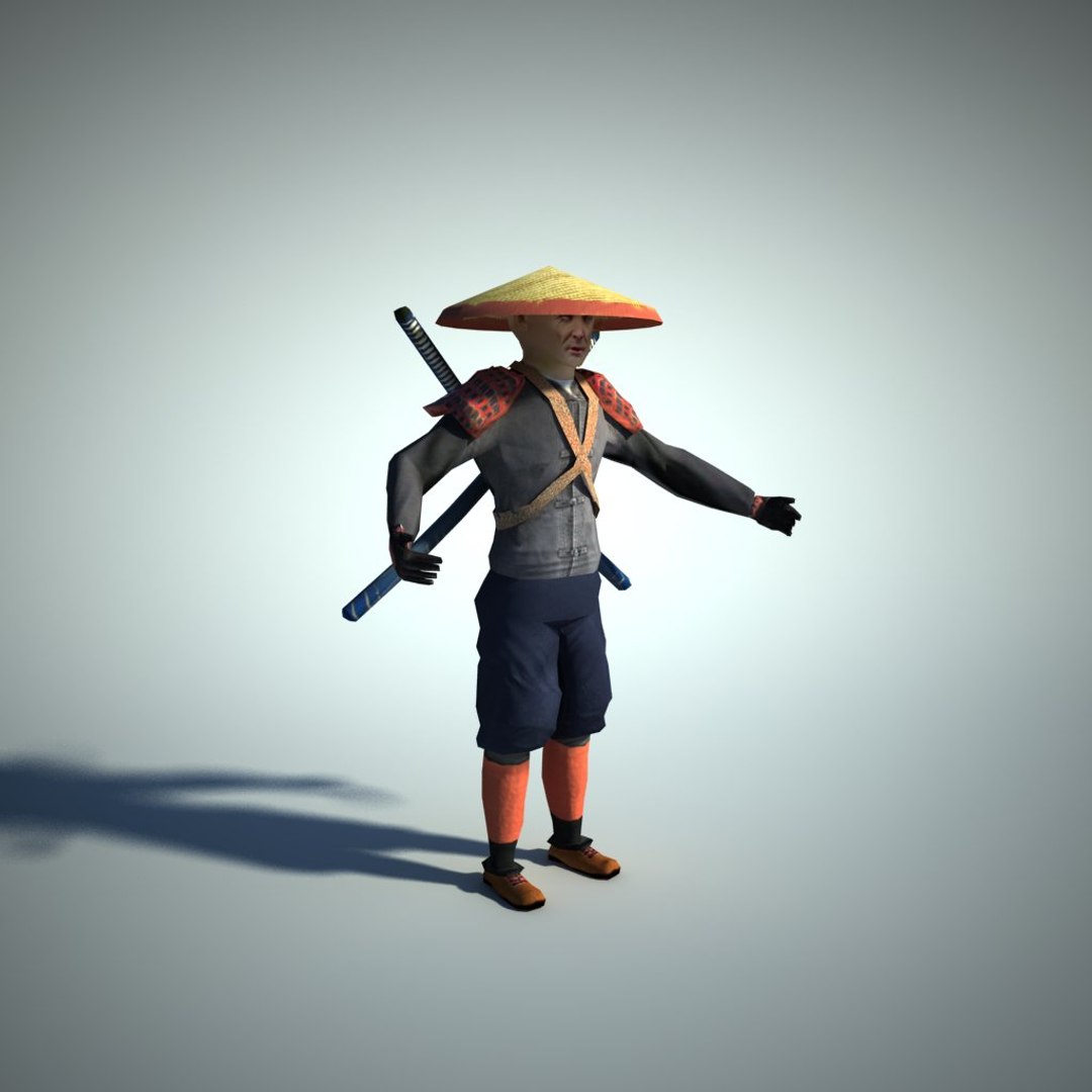 Free Character Samurai 3d Model