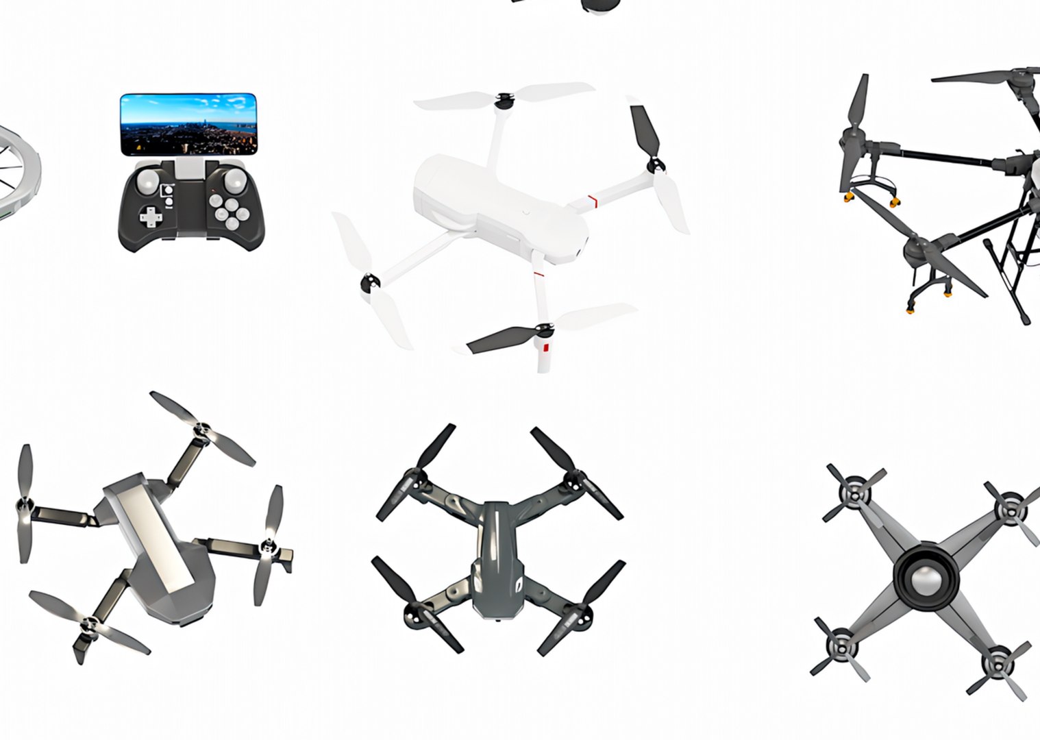 3D Drones Collection Quadcopter Drones Model - TurboSquid 2399093