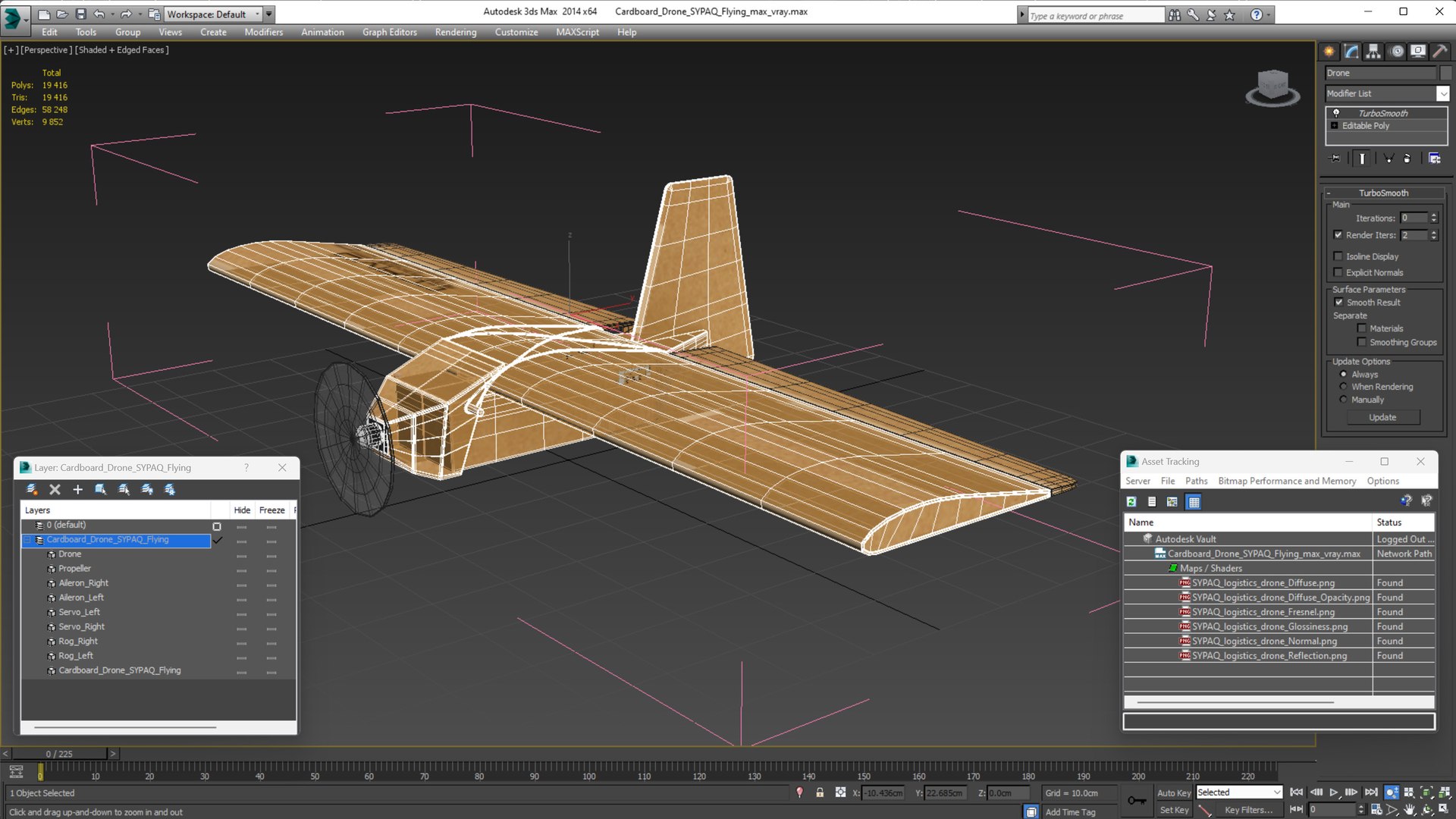 3D Cardboard Drone SYPAQ Flying model - TurboSquid 2157857