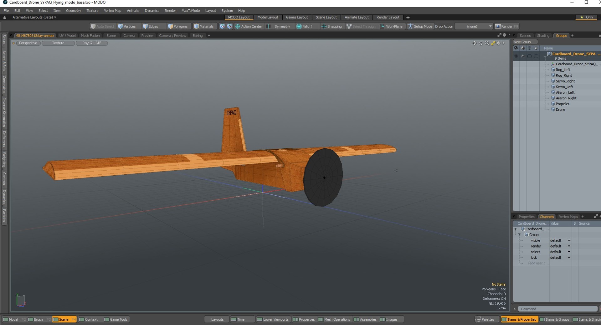 3D Cardboard Drone SYPAQ Flying model - TurboSquid 2157857