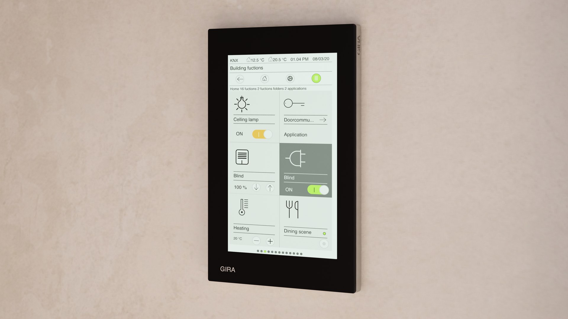 KNX Room Control Unit Black 3D Model - TurboSquid 1914836