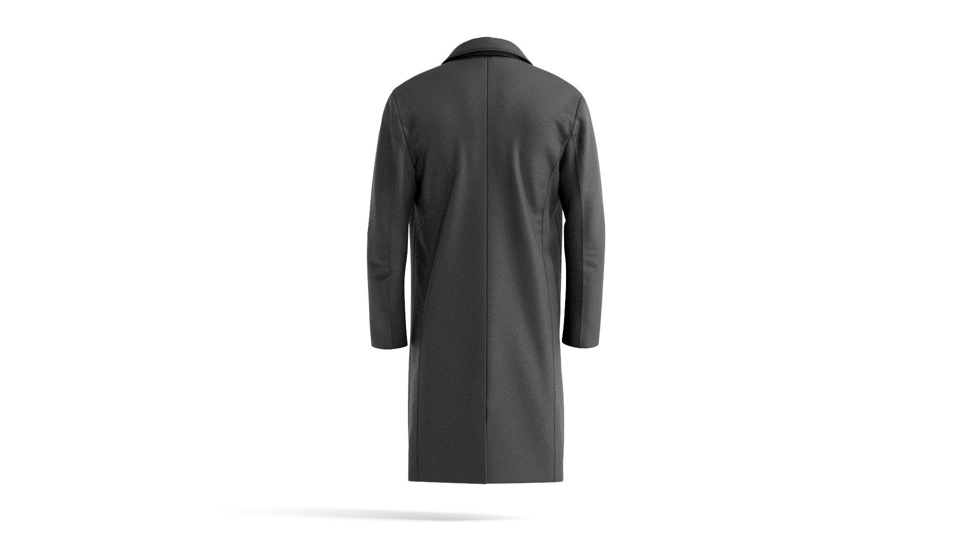 3D Black Wool Coat - Casual Mens Outercoat Jacket - TurboSquid 2201704