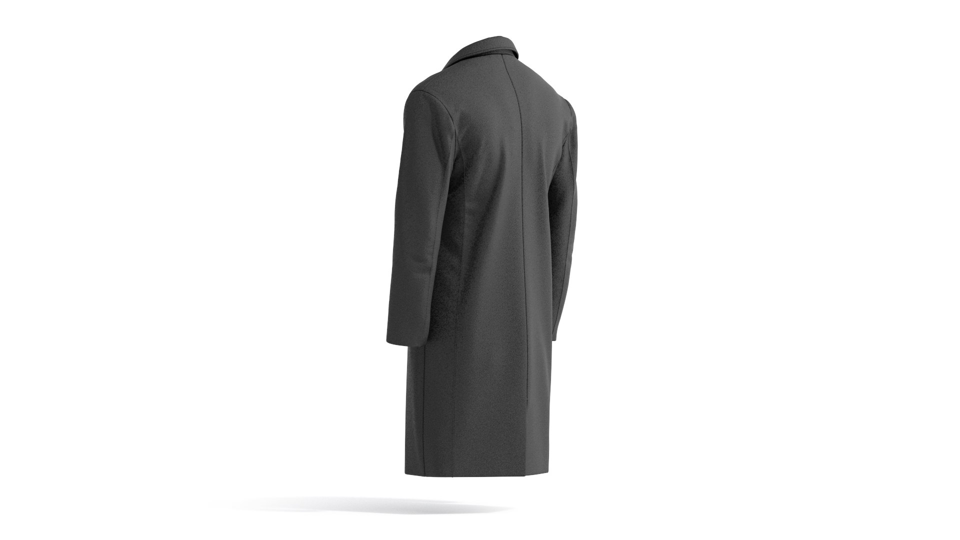 3D Black Wool Coat - Casual Mens Outercoat Jacket - TurboSquid 2201704