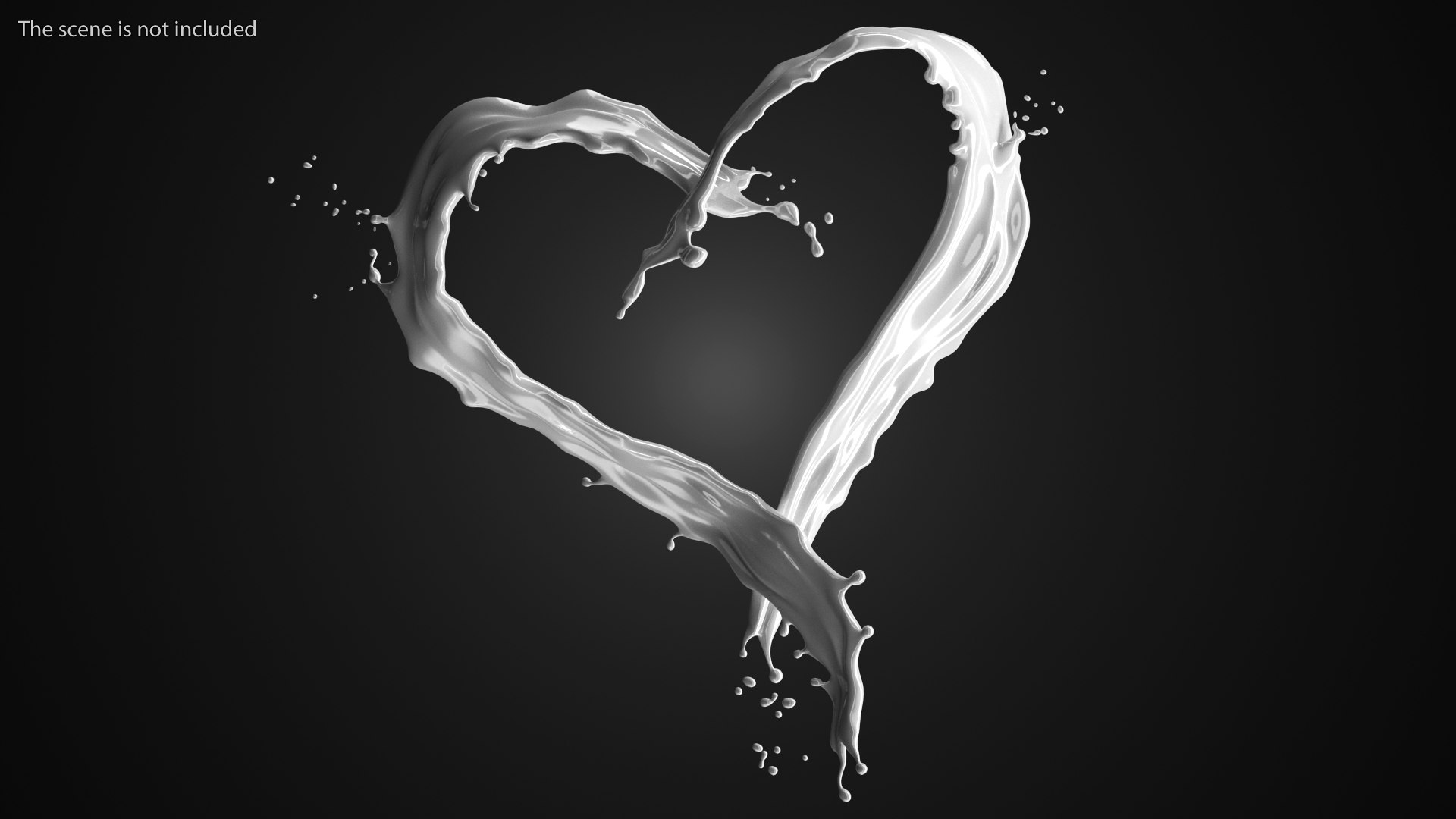 3D White Liquid Heart Shaped Splash - TurboSquid 1856448