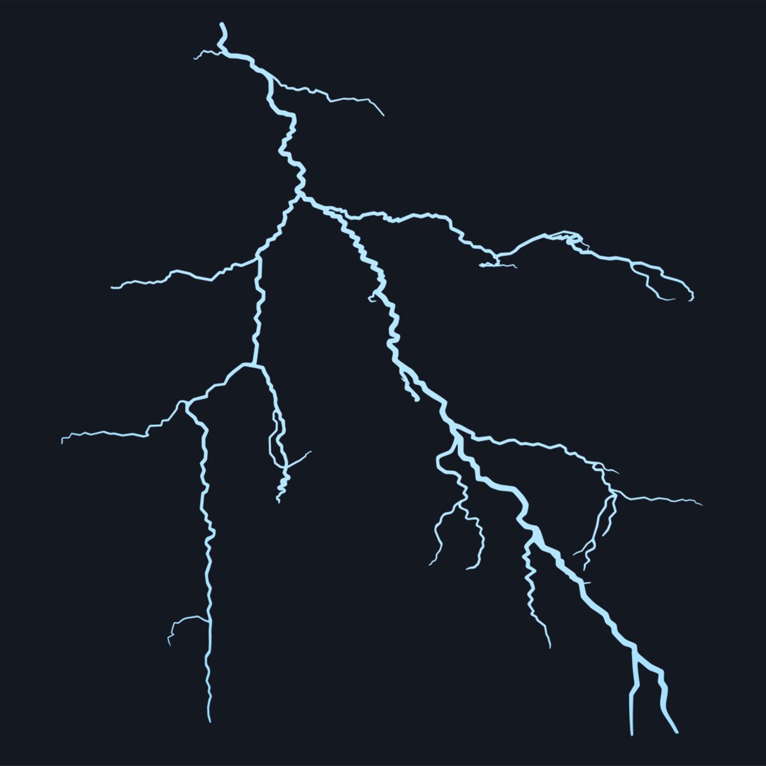 3D Cartoon Thunderbolt - TurboSquid 2288088