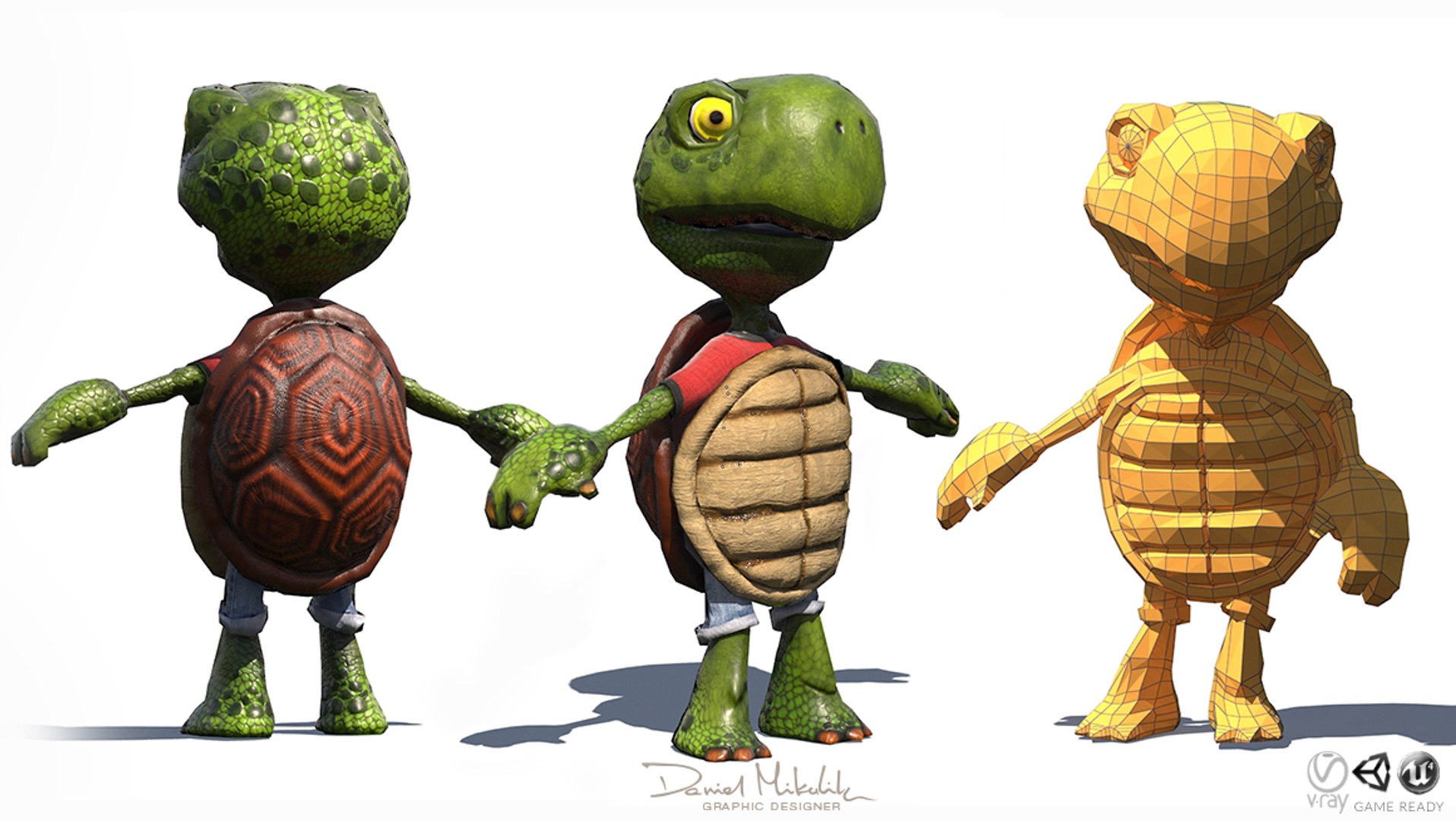 Cartoon Turtle Riged Model - TurboSquid 1321619