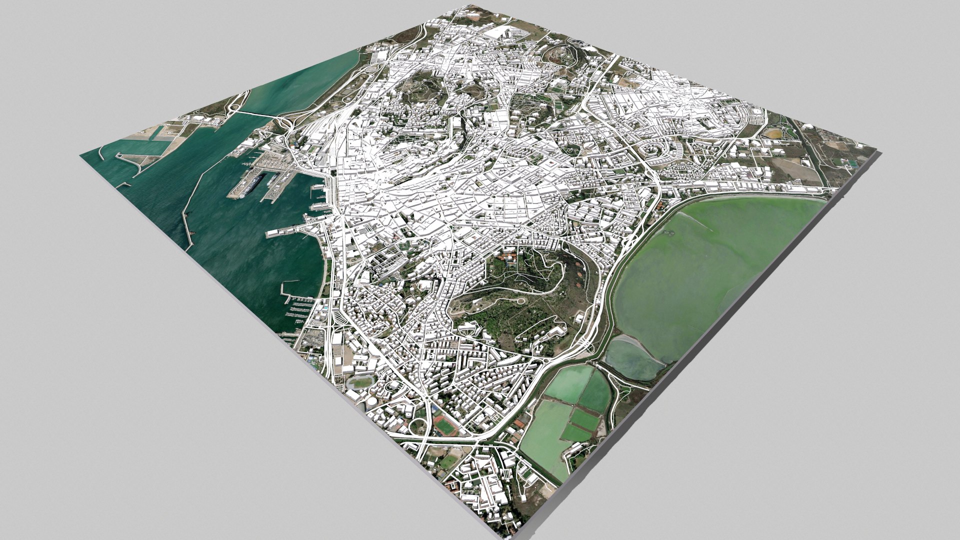 Cityscape Cagliari Italian Island Of Sardinia 3D Model - TurboSquid 2294135