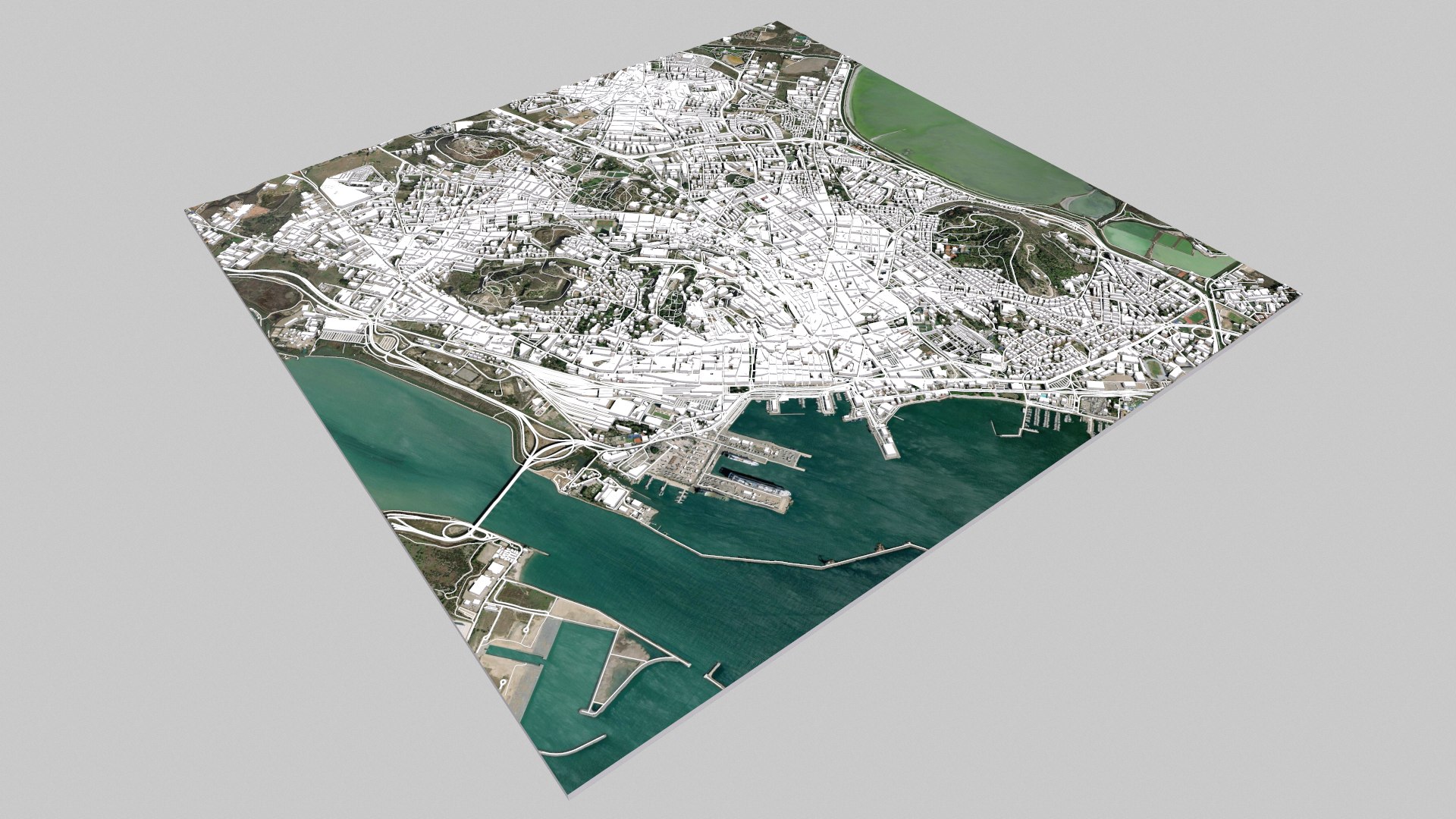 Cityscape Cagliari Italian Island Of Sardinia 3D Model - TurboSquid 2294135