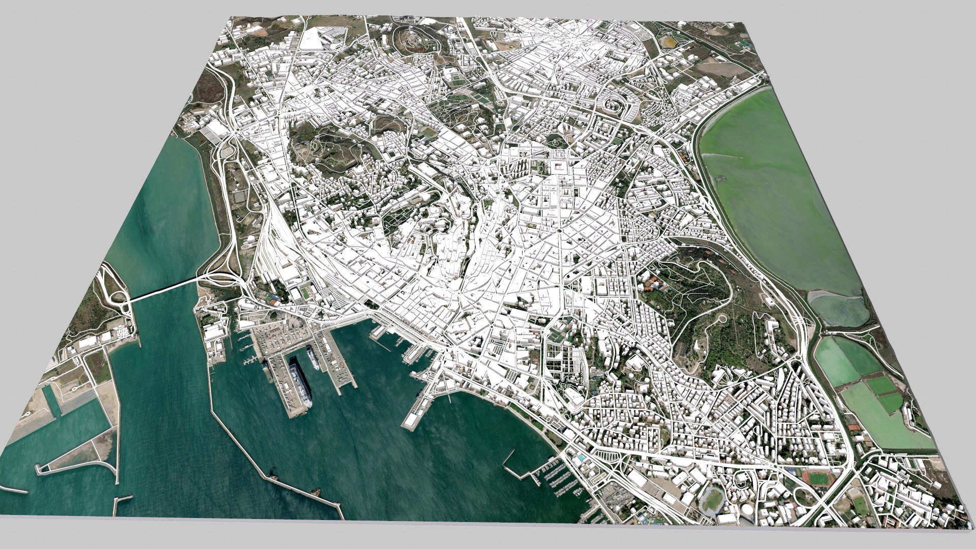 Cityscape Cagliari Italian Island Of Sardinia 3D Model - TurboSquid 2294135