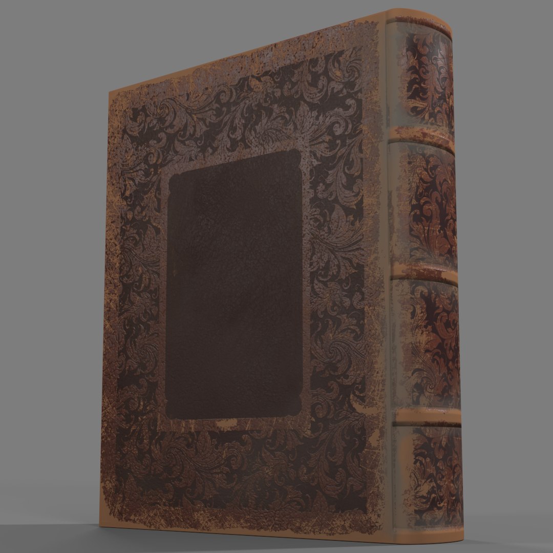 3d old book model