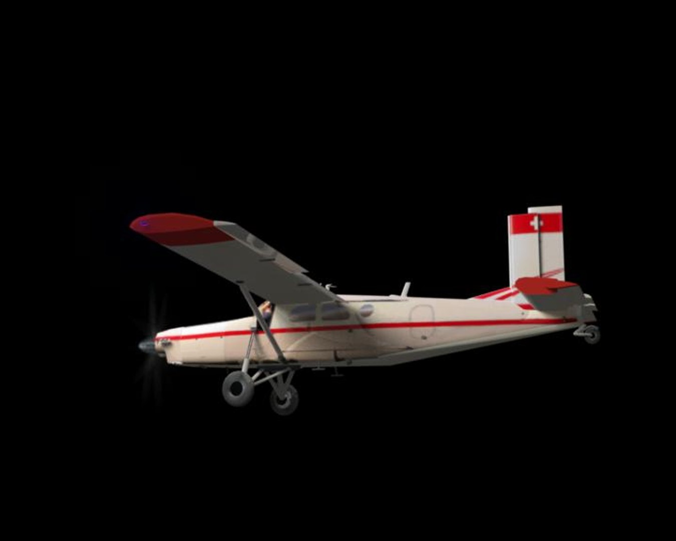 pilatus porter pc-6 3d model
