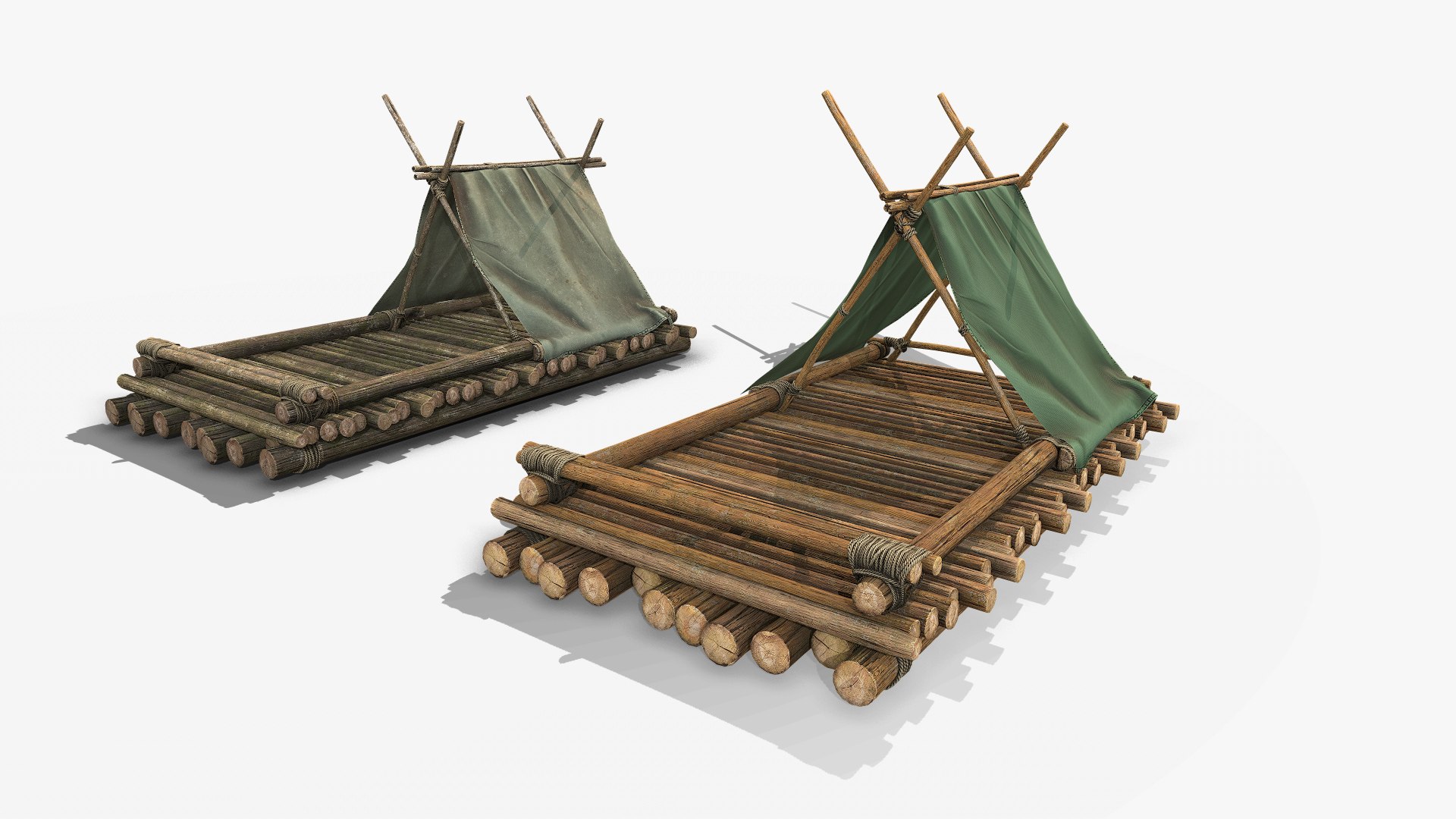 3D Wooden Raft 1 - TurboSquid 1746596