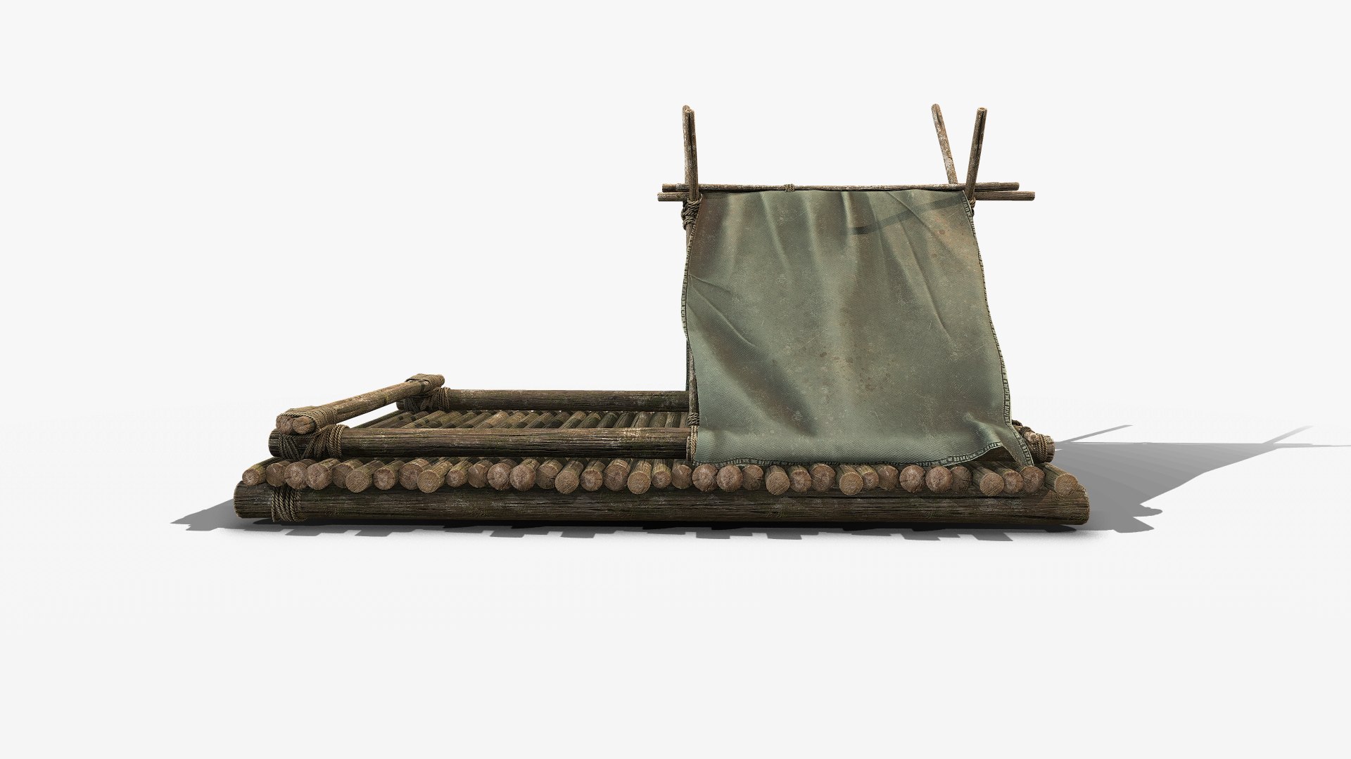 3D Wooden Raft 1 - TurboSquid 1746596